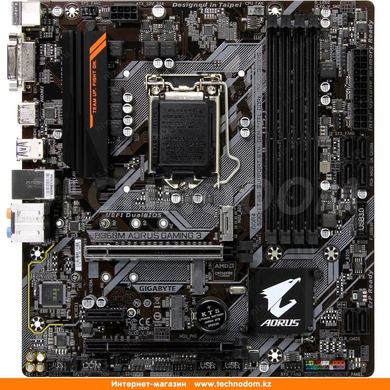 Материнская плата Gigabyte B360M AORUS Gaming 3 LGA1151 4DDR4 PCI-E 2x16 1x1 (HDMI+DVI-D) mATX ...