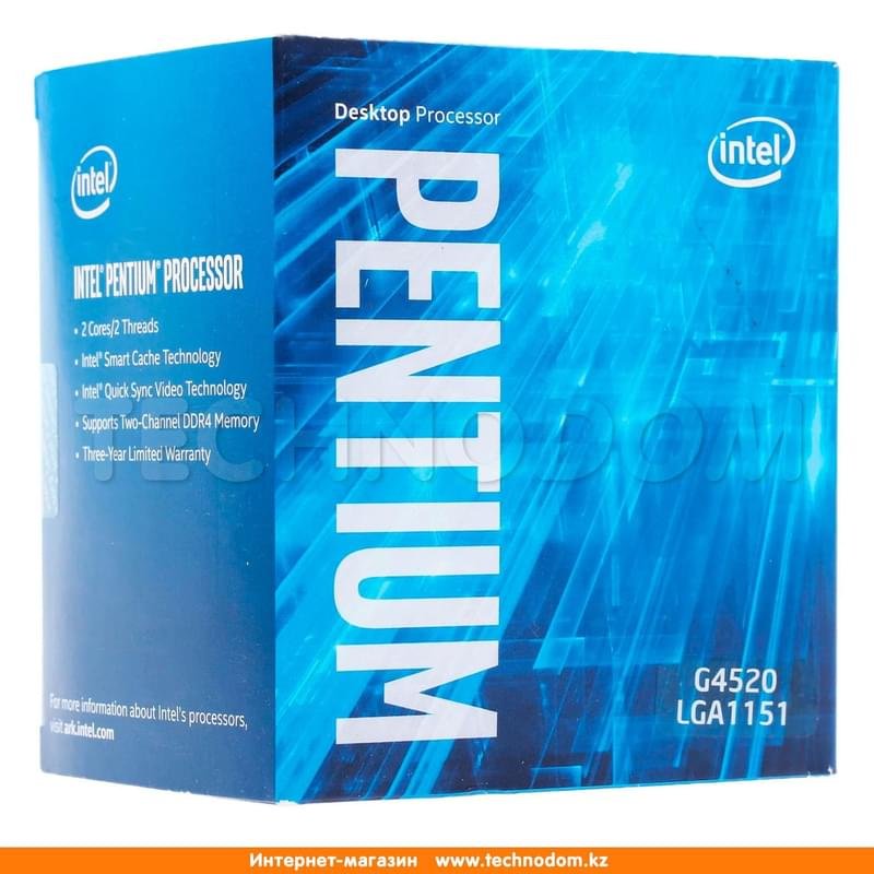 Процессор Intel Pentium G4520 (C2/T2, 3M Cache, 3.6GHz) LGA1151 BOX ...