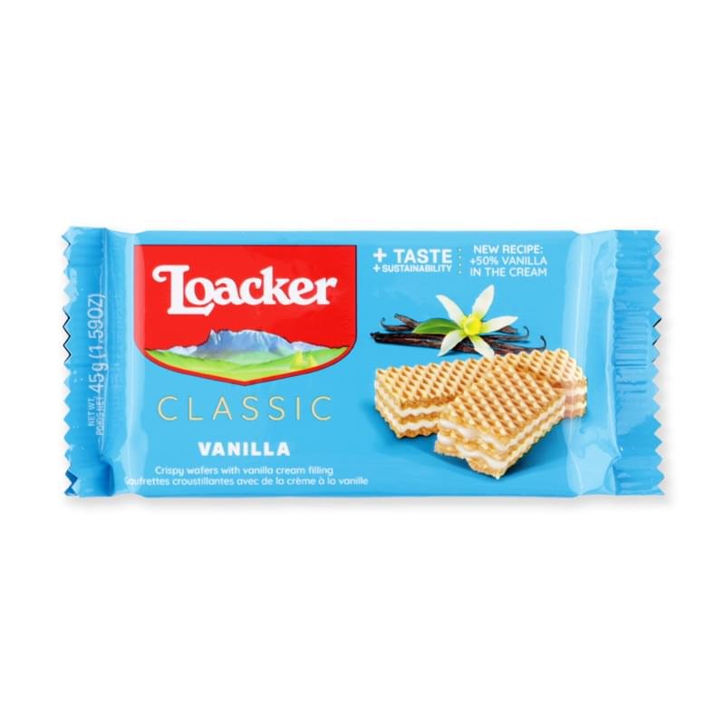 Вафли Loacker Classic Vanille 45 г купить по лучшей цене в Алматы