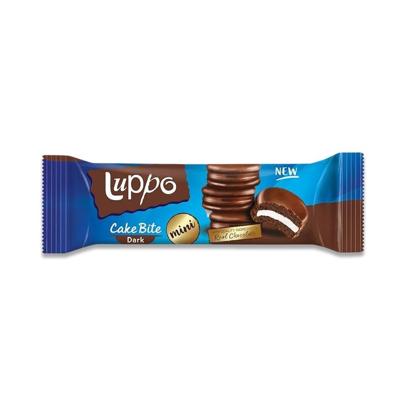 Кекс Luppo Cake Bite mini dark Кекс с маршмеллоу, покрытый тёмным ...