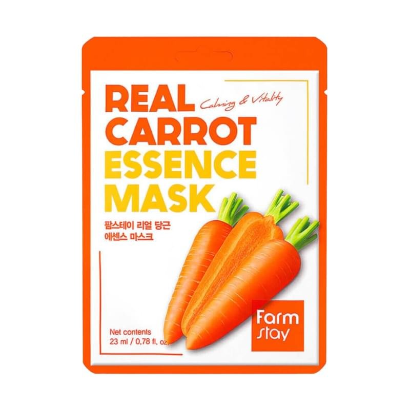 Маска тканевая Farmstay real Carrot essence 1 шт - купить по лучшей ...
