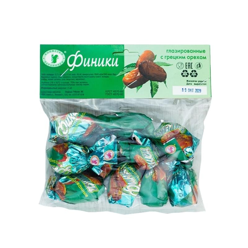 Конфеты Конфетки-Бараночки Финики в черном шоколаде 250 г - купить по ...