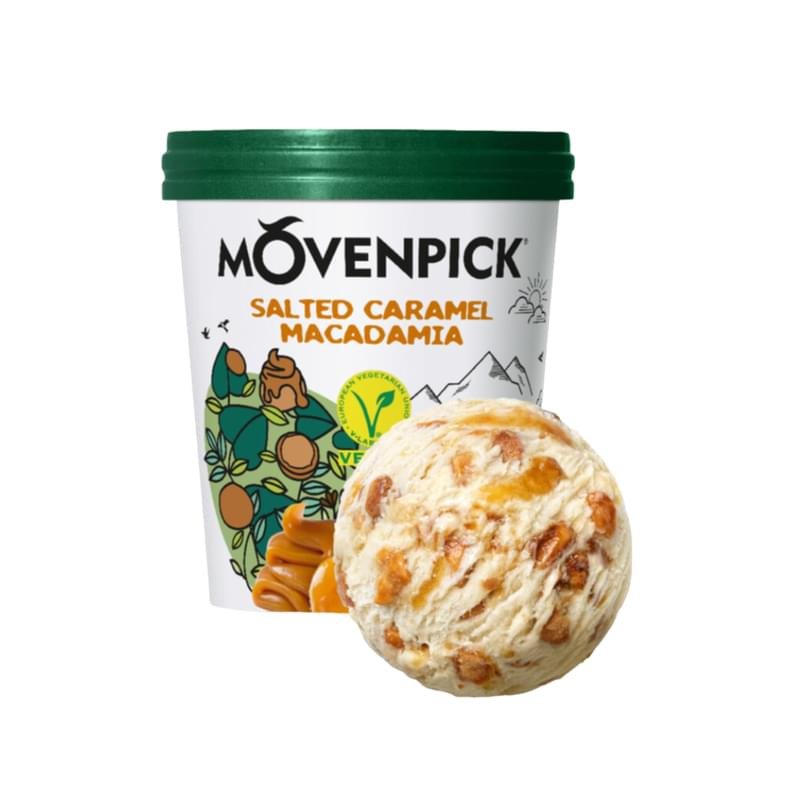 Мороженое Movenpick Salted caramel, Macadamia веган 500 мл - купить по ...