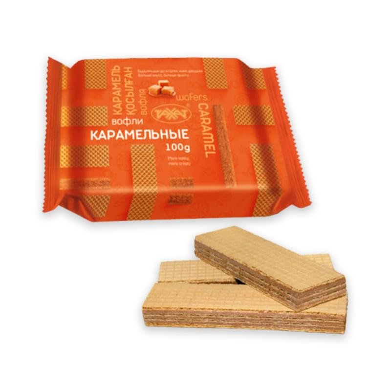 Вафли Рахат Карамельные 100 г - купить по лучшей цене в Алматы ...