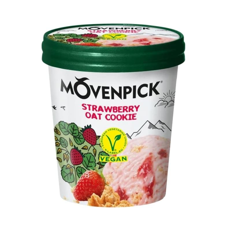 Мороженое Movenpick Strawberry Oat Cookie 480 мл - купить по лучшей ...