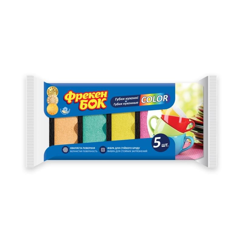 Губка Фрекен Бок Color кухонная 5 шт купить по лучшей цене в Алматы интернет магазин Технодом